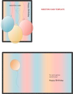Greeting Card Template - Excel Word Template