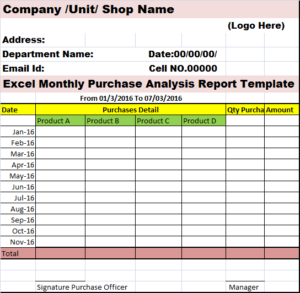 Download & Printable Excel Analysis Report Template - Excel Word Template