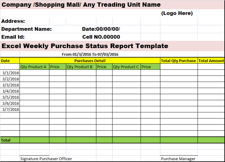 Top 4 Weekly Status Report Template - Excel Word Template Top 4 Weekly Status Report Template - Excel Word Template
