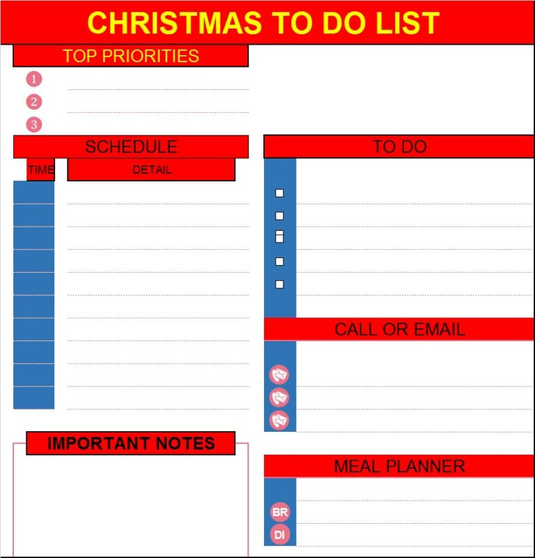 Christmas List Template Excel Word Template Christmas List Template Excel Word Template