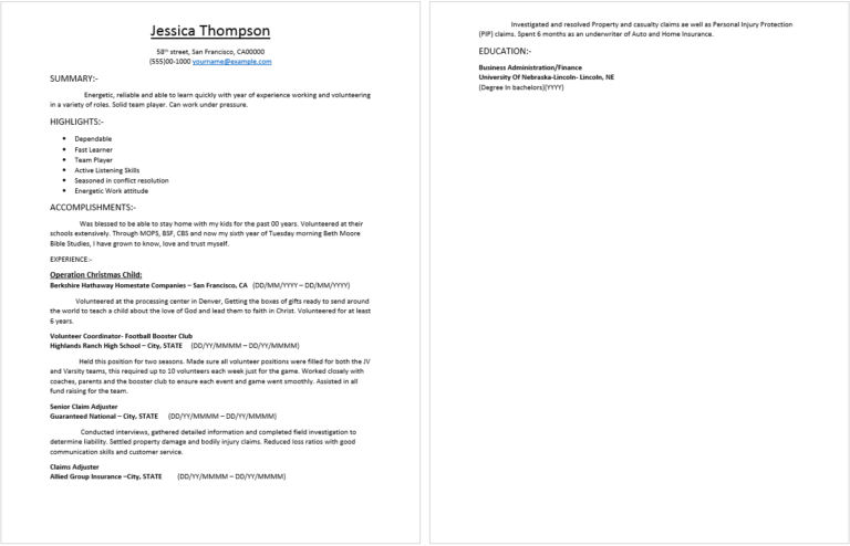 Christmas Resume Templates - Excel Word Template