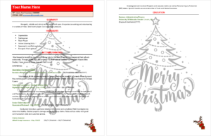 Christmas Resume Templates - Excel Word Template
