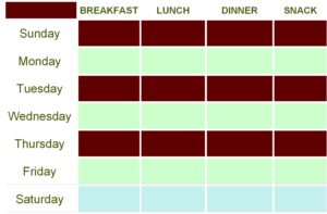Best 10 Weekly Meal Plan Templates - Excel Word Template