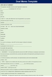 Best Deal Memo Templates - Excel Word Template