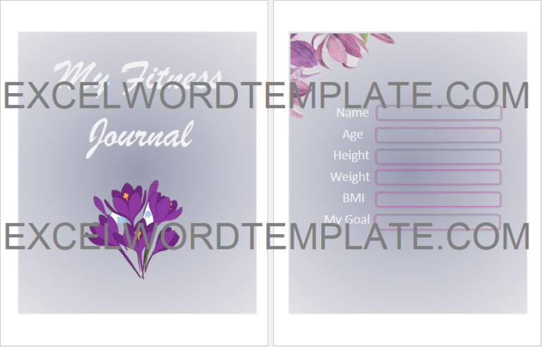 Weightloss Journal Templates - Excel Word Template