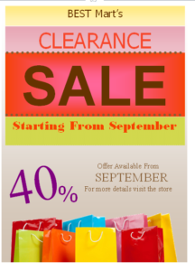 Summer Clearance Poster Templates - Excel Word Template
