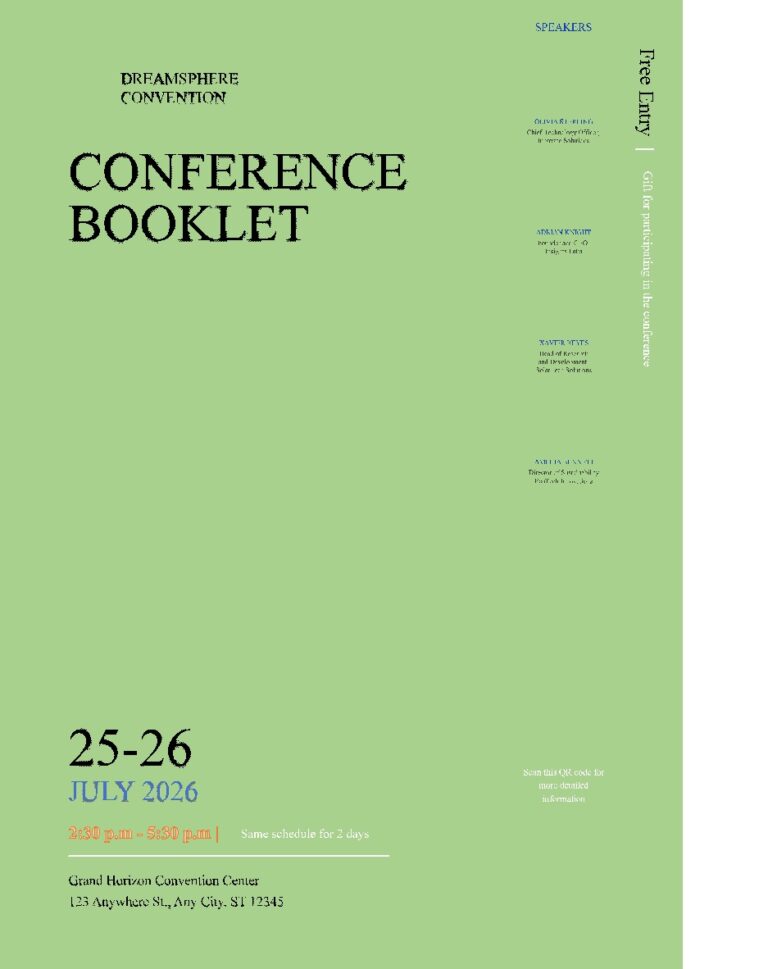 Best 5 Professional Booklet Templates - Excel Word Template